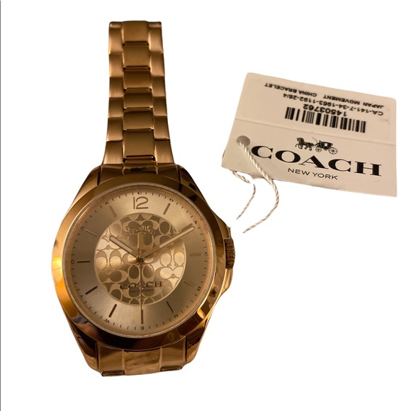 Coach | Accessories | Nwt Coach Libby Watch 37 Mm Rose Gold Women ...